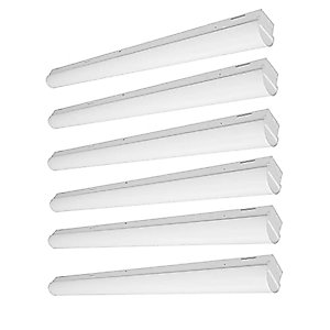 WareLight Blade LED Strip Light Fixture - G3 Series, 120-277V, Wattage and Color Temperature Selectable, 5200 Lumens, DLC and UL Listed, 4-Foot, Pack of 6