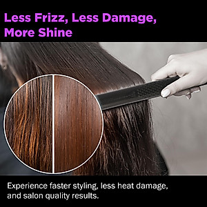 Herstyler Forever Straightening Flat Iron | Travel Friendly Dual Voltage 1.25 inch | Ceramic Hair Straightener For Silken Hair | Negative Ion Technology To Fight Frizz | Beautiful In Black