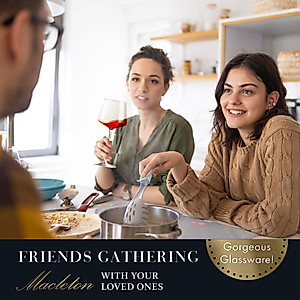 MACLETON Wine Glasses Set of 6,Hand Blown Red Wine Glasses Lead-Free Premium Crystal Clear Glass- Gifts for Wedding, Anniversary, Christmas- Great Gift Packaging