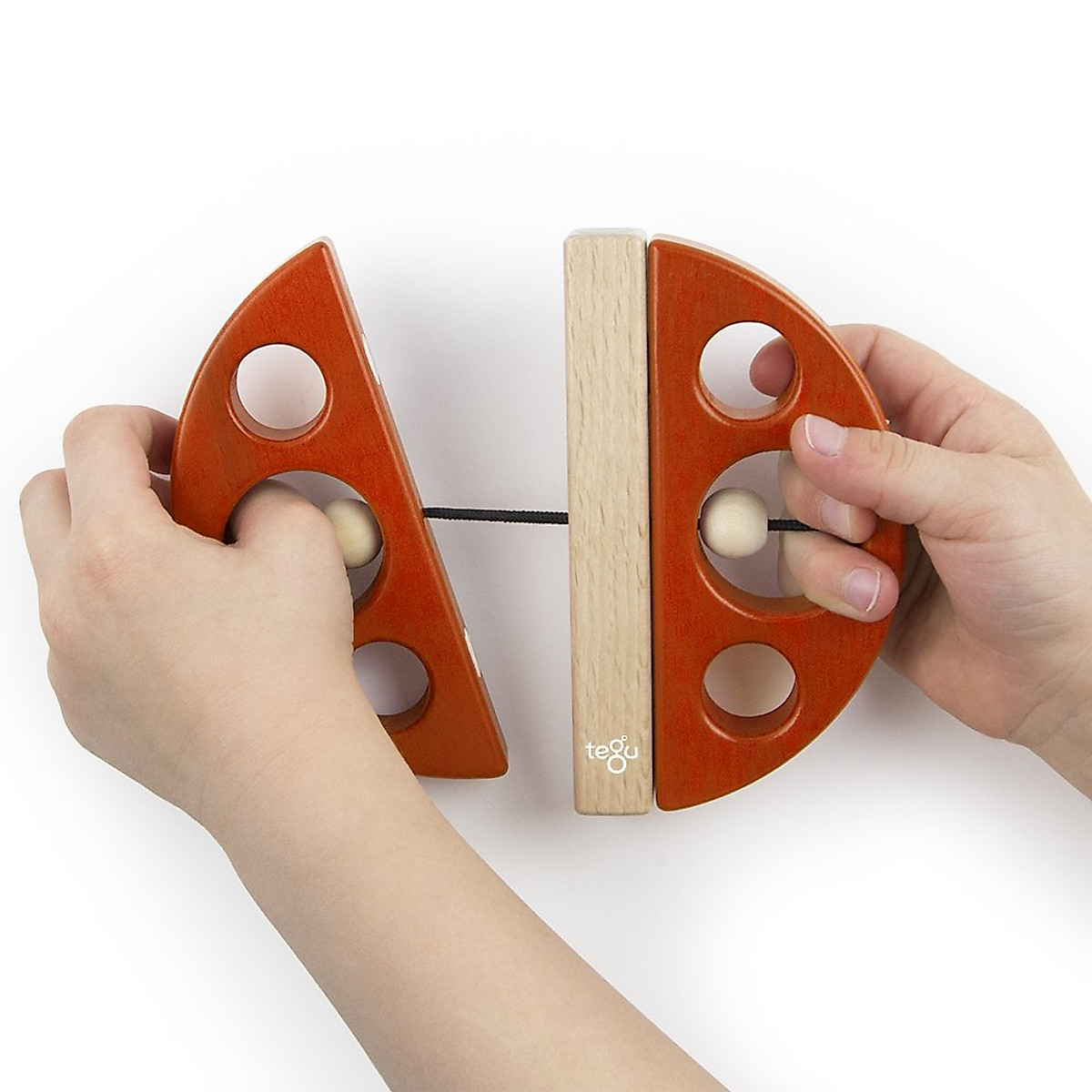 Tegu Swivel Bug Magnetic Building Block Set, Poppy Red