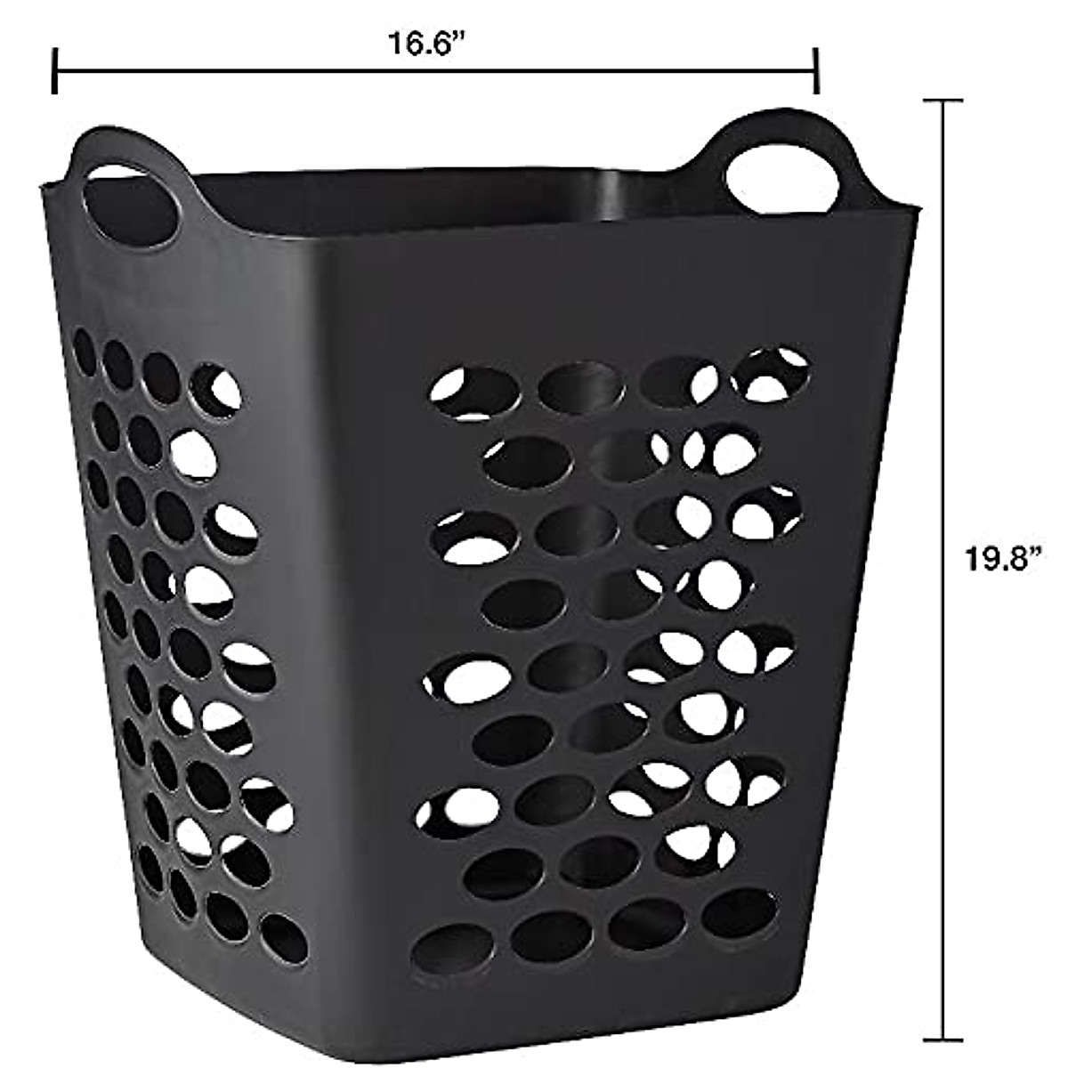 3 Packs of Great Mainstays Flexible Black Laundry Hamper, Great Laundry Basket 20" (3-Pack)