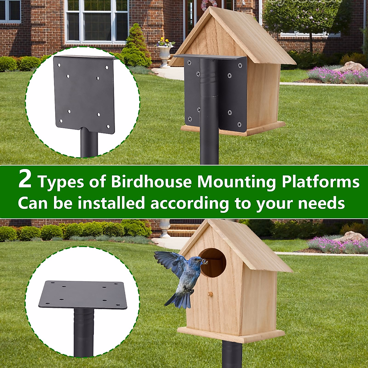 Upgraded Thicken Bird Feeder Pole for Outdoors - Easy to Assemble Heavy ...