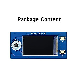 Waveshare 1.14inch LCD Display Module for Raspberry Pi Pico 65K RGB Colors 240×135 Pixels with SPI Interface Embedded ST7789 Driver Using SPI Bus IPS Screen