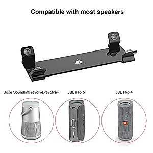Desktop Stand for JBL Flip 4/FLip 5/Flip 6, TXEsign Acrylic Bluetooth Speaker Stand Holder Desk Display Stand Table Stand Holder for Cylindrical Speakers(Black)