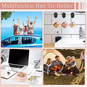 VOCOOL 3 Pcs Portable Hair Tie Organizer, Travel Qtip Holder, Hair Accessories Organizer, Storage Boxes, Hanging Small Items Containers, Cotton Swab Dispenser, Gifts for Girls, Women, Mom