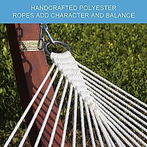 Lazy Daze Hammocks 12 FT Quilted Fabric Hammock with Spreader Bar, 2-Person Double Hammock with Chains and Pillow, Outdoor Hammock for Outside Patio Poolside Backyard Beach, 450 lbs Capacity, Froest