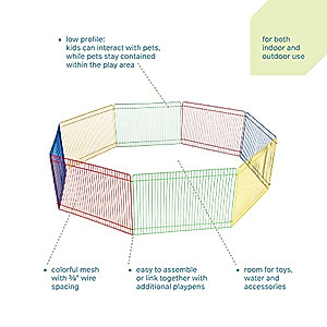 Prevue Pet Products Multi-Color Small Pet Playpen 40090,13x35.87x8.67 inch,13-Inch