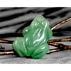 Lucky Green Aventurine Frog Totem Stone Carving Figurine