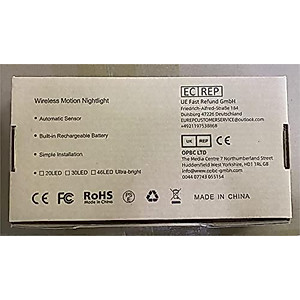 LED Closet Light, 30 LED Rechargeable Motion Sensor Light Indoor, Meromore Under Cabinet Lighting Wireless Stick-Anywhere Night Light with 600mAh Battery for Hallway Stairway Wardrobe Kitchen (3 PACK)