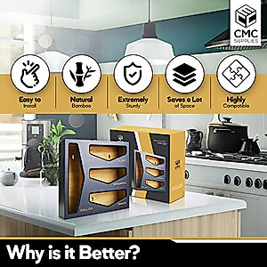 Ziplock Bag Organizer - Bamboo Ziplock Bag Organizer for Drawer, Ziploc Bag Holder, Ziploc Organizer, Storage Bag Organizer, and Zip Lock Bag Organizer, Plastic Bag Holder