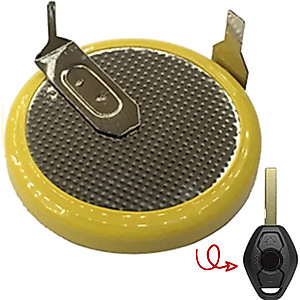 for 1996-2012 Remote Key FOB Battery LIR2025 (90 Degrees) Compatible with BMW Remote Case Shell fits 3 5 7 Series, M3 M5 M6 Z3 Z4 Z8 X3 E63 E38 E83 E53 E36 E85 (LX8FZV LX8 FZV) – with Instructions