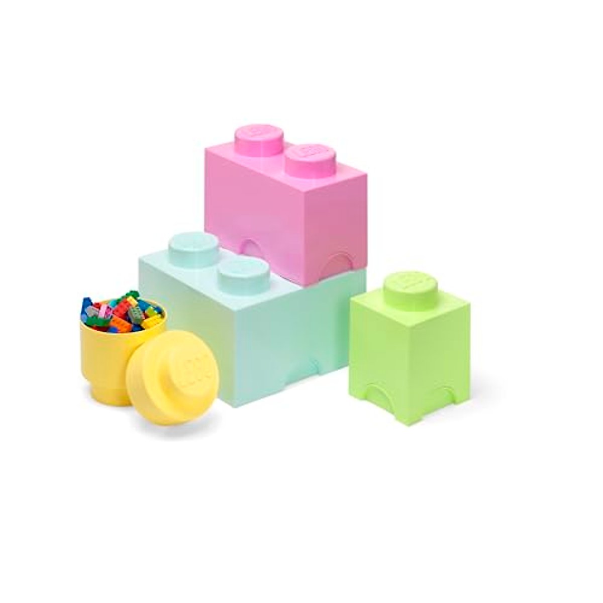 LEGO Storage Brick Multipack L, Stackable Storage Boxes, Set of 4 pcs – Perfect LEGO Organiser, Desk Storage Solution and Room Storage Unit for Kids