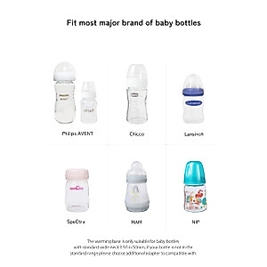Momssy Portable Bottle Warmer for Travel, Baby Bottle Warmer for Breastmilk Formula, Smart Temperature Control, Travel Bottle Warmer for Baby Brew, Milk Warmer for Baby USB Rechargeable, Auto Shut-Off