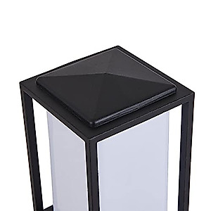 speesy Personality Path Square Stigma Column Post Light Fixture,Aluminum Modern Lawn Pillar Lamp,Outdoor Waterproof Stigma Lamp,Villa Riverside Garden Column Lamp