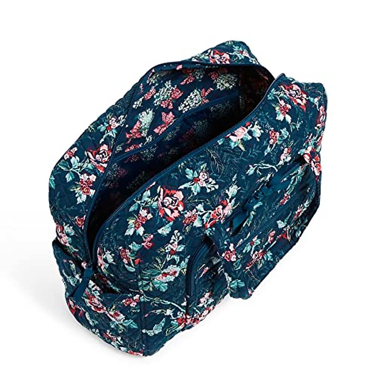 Vera Bradley Women's Cotton Weekender Travel Bag, Rose Toile - Recycled Cotton, One Size