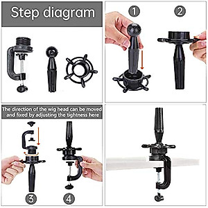 ZGCY 23 Inch Wig Head Cork Canvas Block Head Mannequin Head With Stand for Making Wigs (21''-24''INCH)