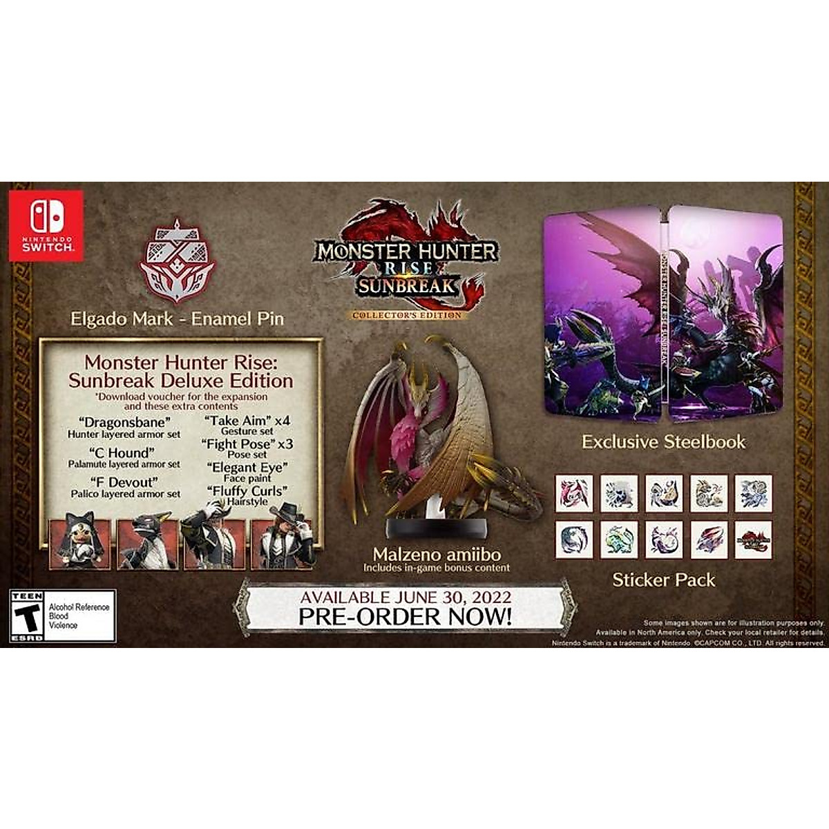 Monster Hunter Rise: Sunbreak: Collector's Edition w/ Malzeno amiibo for the Nintendo Switch