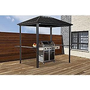 Sojag 6' x 8' Dakota BBQ Grill Gazebo Outdoor Weather-Resistant Aluminum Frame Shelter