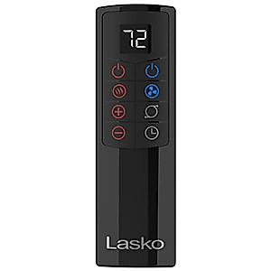 Lasko Oscillating Hybrid Fan and Space Heater for Home, All Season High Velocity Hybrid with Tip-Over Switch, Remote Control, Timer and Thermostat, 37.5 Inches, White, 1500W, FHV820