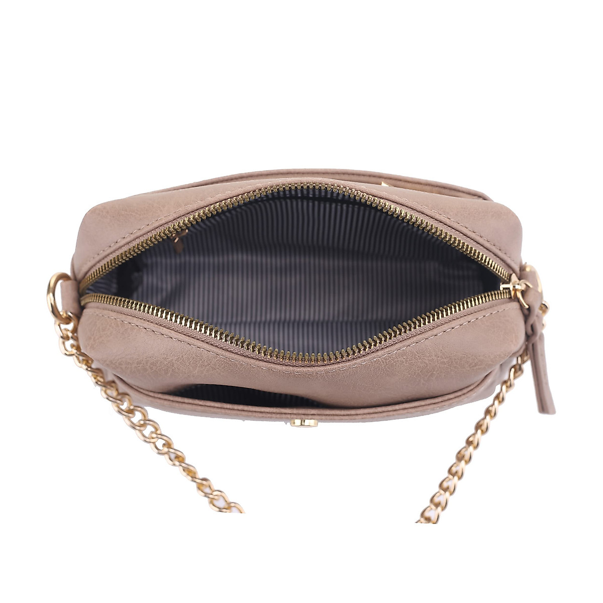 SG SUGU Triple Compartment Lightweight Small Crossbody Bag Shoulder Bag with Adjustable Strap - TP