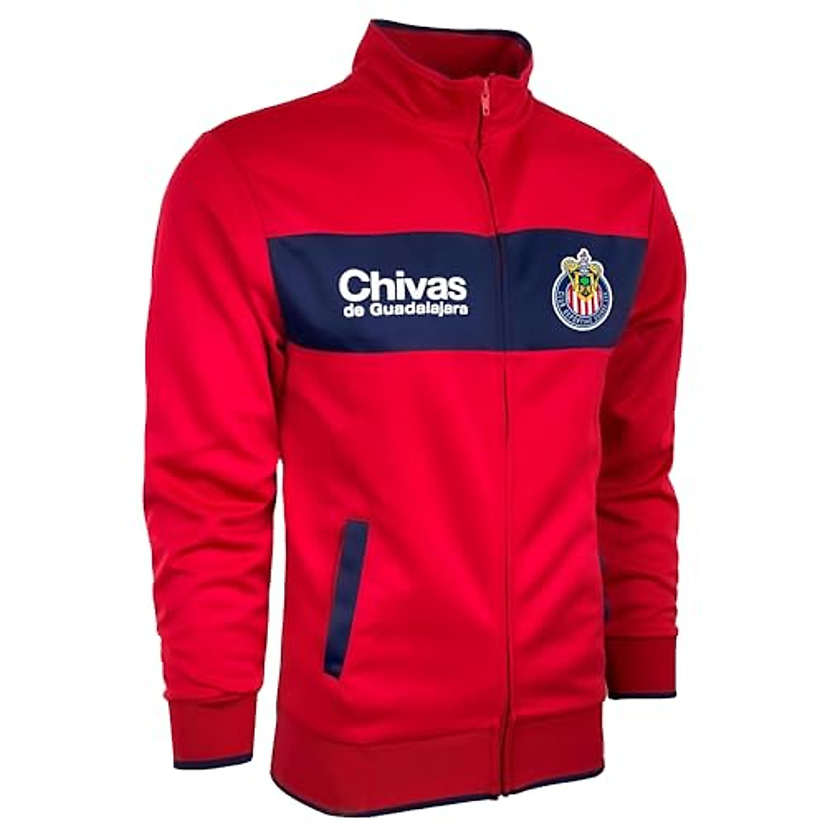 Icon Sports Chivas Jacket, Licensed Men's Chivas Del Guadalajara Full Zip Track Jacket (Small)