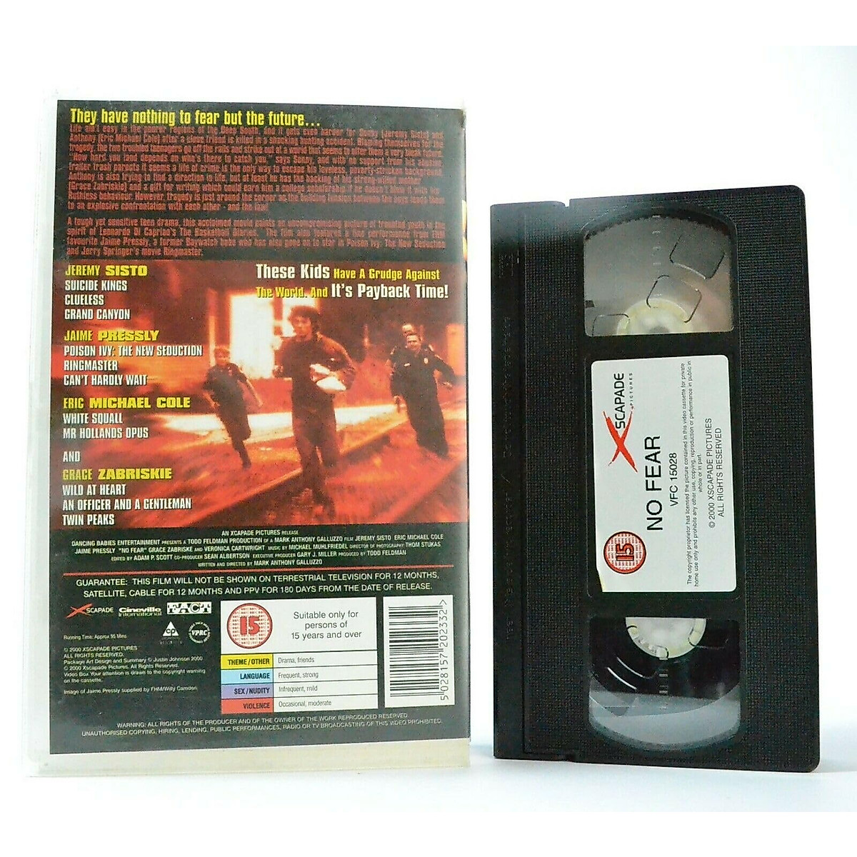 No Fear: Teen Drama (2000) - Large Box - Jaime Pressly/Jeremy Sisto - Pal VHS