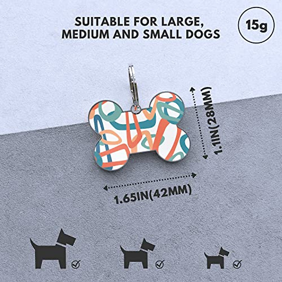 DISONTAG Personalized Dog Tags with QR Code for Pets