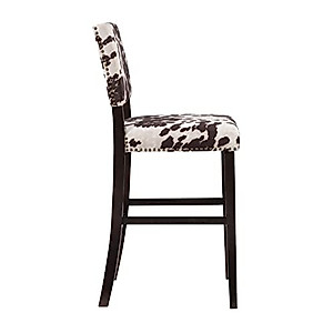 Linon Udder Madness Corey Bar Stool, 19"W x 22.5"D x 44.75"H, Brown