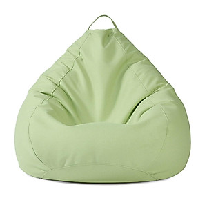 Lukery 3D Solid Color Stuffed Animal Storage Bean Bag Chair Cover for Kids and Adults, Stuffable Beanbag (No Filler) Living Room Washable Bean Bag Lazy Sofa (S/27.6x31.5'',Green)