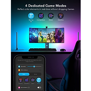 Govee LED Strip Lights(55'') & Gaming Light Bars(17'') with Camera, Smart DreamView G1 Pro Gaming Lights for 24"-32" PC with Color-Match Video, Music Sync & 42 Scene Modes Specially Built for Gamers