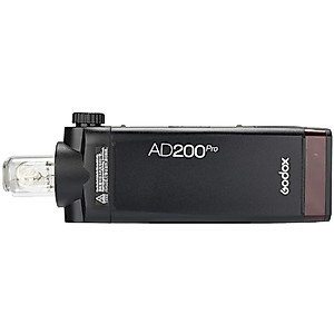 GODOX AD200Pro AD200 Pro with BD-07 Barn Door Honeycomb Grid 4 Color Filter Kit, Standard Reflector with Soft Diffuser, 200W 2.4G Flash Strobe, 1/8000 HSS, 500 Full Power Flashes, 0.01-2.1s Recycling