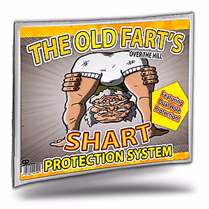 Old Farts Over The Hill Diaper - Shart Protection System Adult Diaper Gag Gift, Funny Over-The-Hill Prank Gift for Men, Disposable One Size Fits Most OSFM OTH