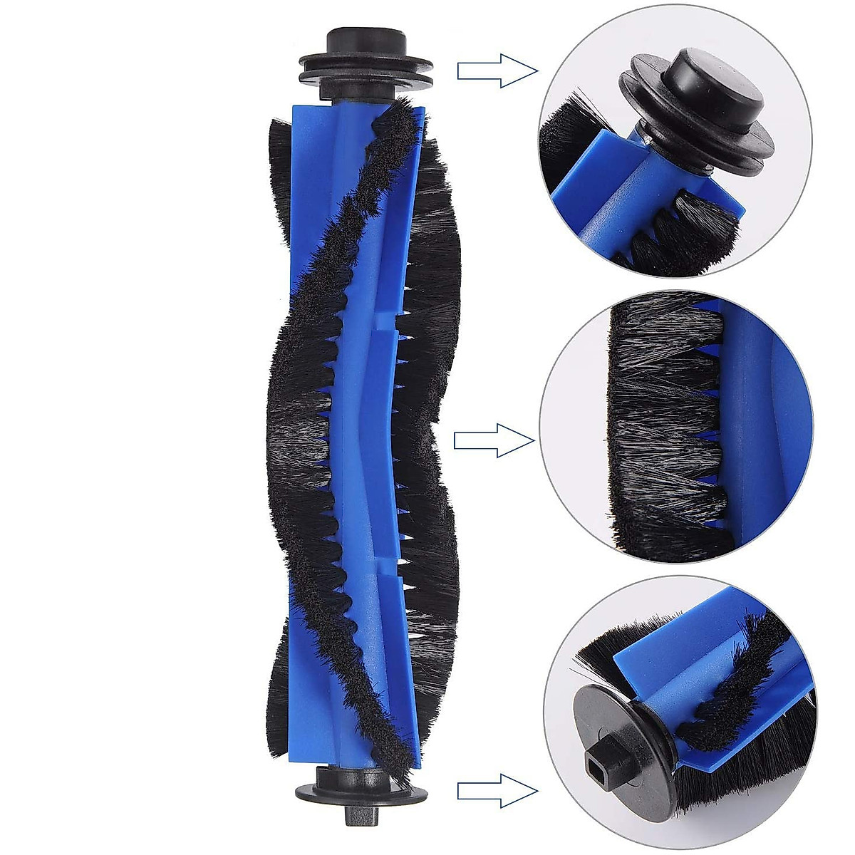 HsvrySa Replacement Parts Rolling Brush Compatible with Eufy RoboVac 11S, 15C, 30C, 12, 35C 15T, 11S MAX, 15C MAX, 30C MAX, G30 Robotic Vacuum Cleaner, 4 Pack Roller Brush with 1 Brush