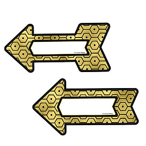 Carson Dellosa Sparkle and Shine Metallic Gold and Black Arrows Bulletin Board Cutouts, 36 Piece Metallic Black and Gold Arrows Bulletin Board Decorations, Sparkle and Shine Classroom Décor