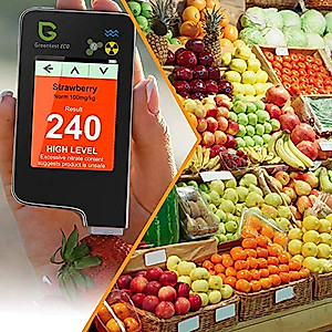 6 in 1 Greentest eco 5 Digital Food Nitrate Tester, High Accuracy Radiation Detector Geiger Counter Water Quality Meter TDS Hardness PPM Analyzer Dosimeter for Vegetable, Fruit, Meat, Fish, Water