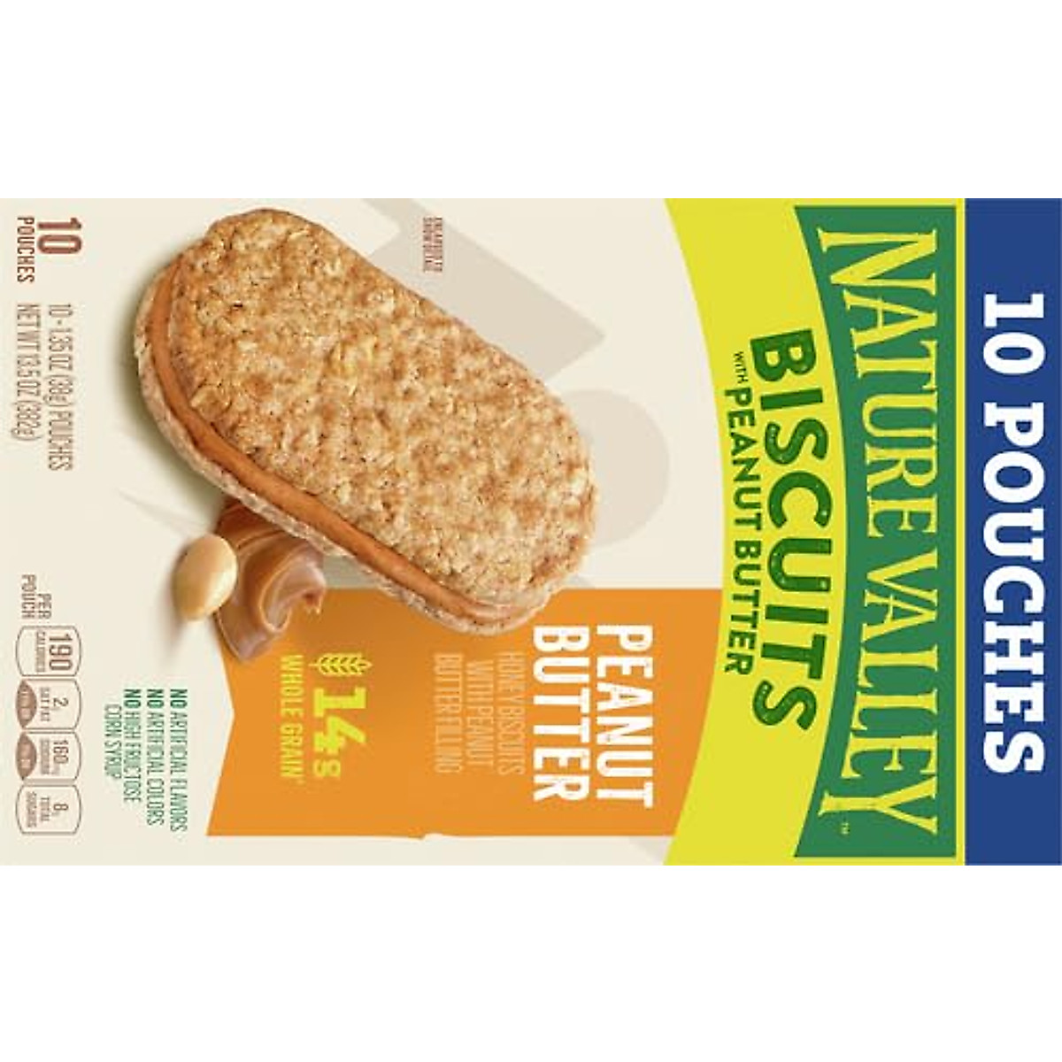 Nature Valley Biscuit Sandwiches, Peanut Butter, 10 ct, 13.5 OZ