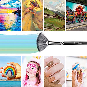 VIKEWE Acrylic Paint Set, 44 Piece Professional Painting Set, Includes 24 Acrylic Paints, 16 Pcs Paint Brushes with Case,Paint Knife and Art Sponge for Watercolor, Oil, Artists, Students and Kids