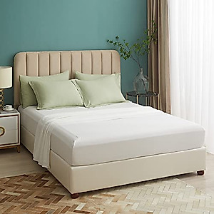 HYPREST 7 Pieces Queen Bed in A Bag with Sheets, Sage Green Comforter Sets for Queen Bed Soft Lightweight, Rustic Farmhouse Comforter Set for Women All Season (Oeko-Tex Certified)