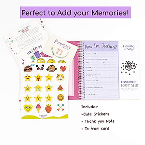 My 9 Month Journey | Pregnancy Journal Memory Book with Stickers | Baby Scrapbook and Photo Album | Pregnancy Must Haves for First Time Moms | Picture and Milestone Books for Toddlers