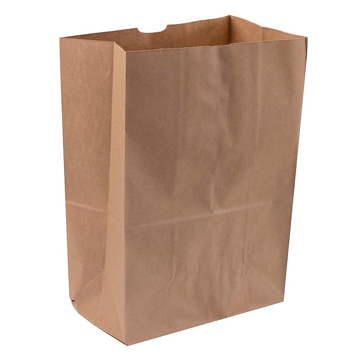 Shop&Save Large Paper Grocery Bags, 12x7x17 Kraft Brown Heavy Duty Barrel Sack 57 Lbs ,Grocery Shopping Takeout Bags 50