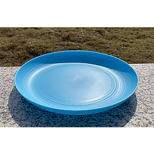 YUYUHUA Unbreakable Plastic Plates Reusable – Everyday Deep Dinner Plates 10 inch set of 6 – BPA Free Dishwasher Microwave Safe Hard Plates for Kitchen, Party, Camping, Outdoor