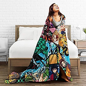 3D Anime Blanket Super Soft Napping Blanket Cartoon Flannel Throw Blanket for Sofa All Season Comfort Bedding D1 50"x40"