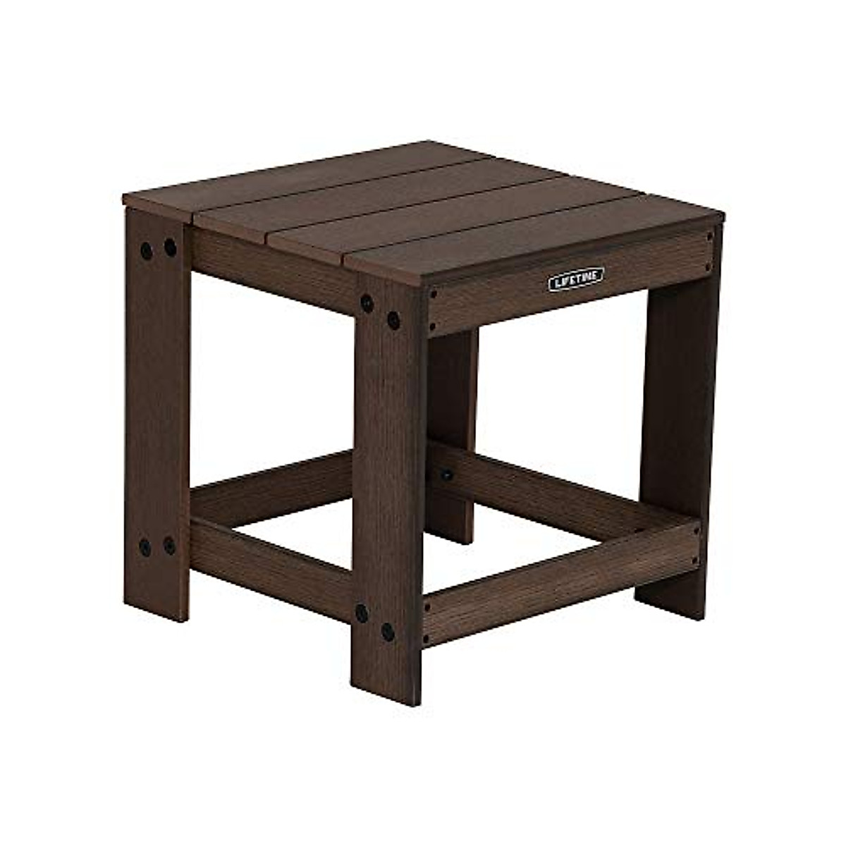 Lifetime 60293 Adirondack Chair and Table Set, Rustic Brown