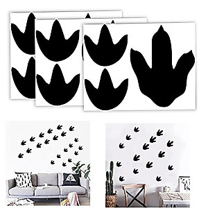 Dinosaur Footprints Stickers 45 pcs Dinosaur Tracks Decals Removable Peel and Stick Wall Stickers Baby Nursery Removable Wall Decor Decals 