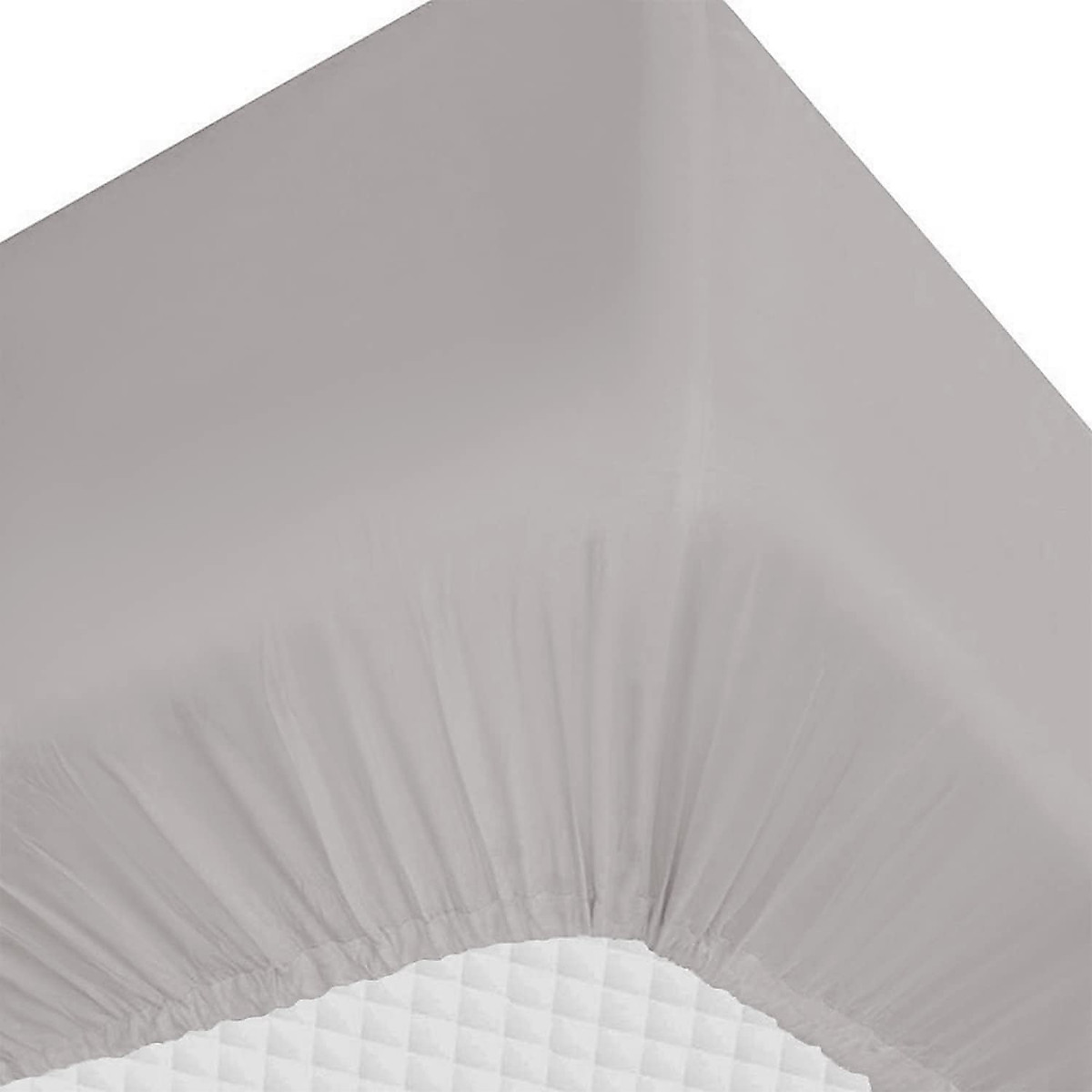 IR Imperial Rooms Fitted Sheet Full - 16 Inch Deep Pocket Fitted Bed Sheets Premium 1800 Soft Microfiber Shrink and Fade Resistant All Around Elastic Full Size Fitted Bottom Sheet Only (Grey)