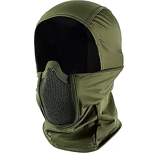 OneTigris Balaclava Mesh Mask, Ninja Tactical Mask with Full Face Protection for Outdoor (Olive)