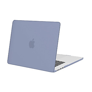 MOSISO Compatible with MacBook Air 15 inch Case 2023 2024 Release M3 A3114 M2 A2941 with Liquid Retina Display & Touch ID, Protective Plastic Hard Shell Case Cover, Lavender Gray