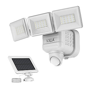 Solar Motion Lights Outdoor Dimmable 2000LM Led Flood Security Light with Motion Sensor and Adjustable Solar Panel, 5000K, IP65 Waterproof Security Light for Garden,Backyard, Pathway, Garage