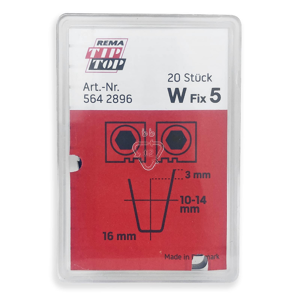 Rema Tip Top 20 W-5 Tire Regroover Angle Edge Blades, 10-14mm Wide, up to 16mm deep, W Fix 5