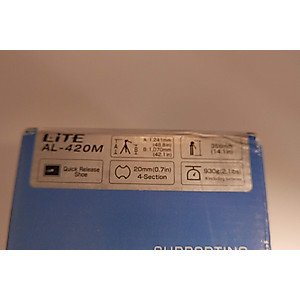 SLIK Lite AL-420M Tripod with LED Center Column Flashlight, for Mirrorless/DSLR Sony Nikon Canon Fuji Cameras and More - Black (611-593)